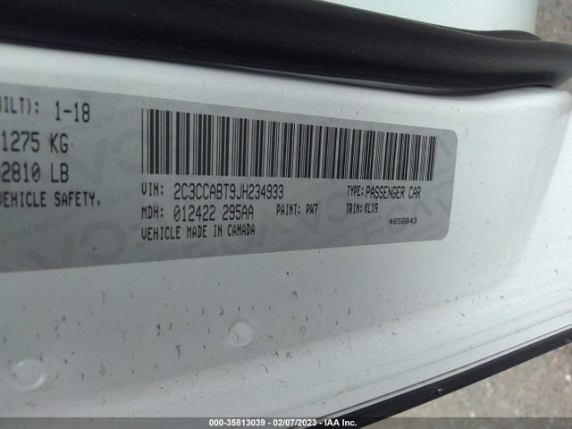 2018 CHRYSLER 300 VIN 2C3CCABT9JH234933 | История продажи